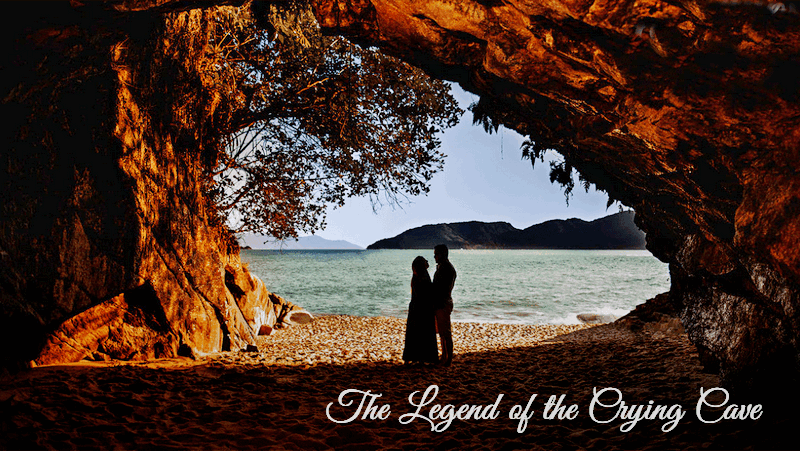 The Crying Cave, located in Praia da Sununga